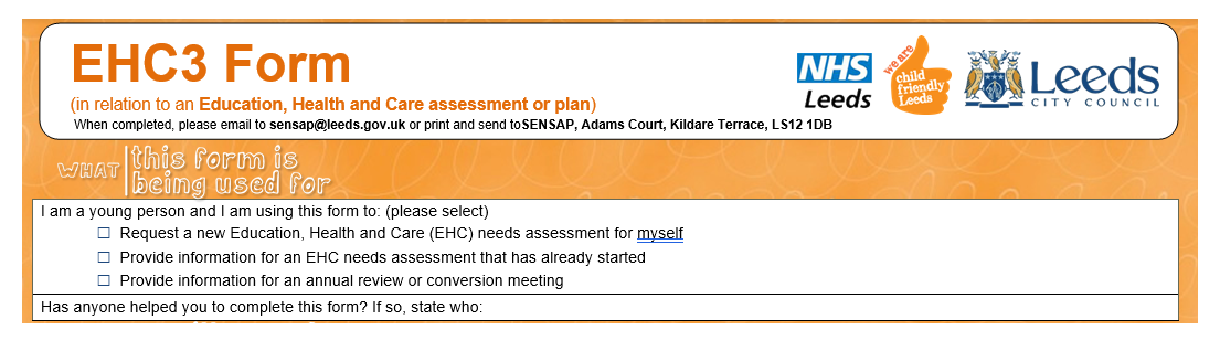 Completing the EHC3 | Leeds SENDIASS